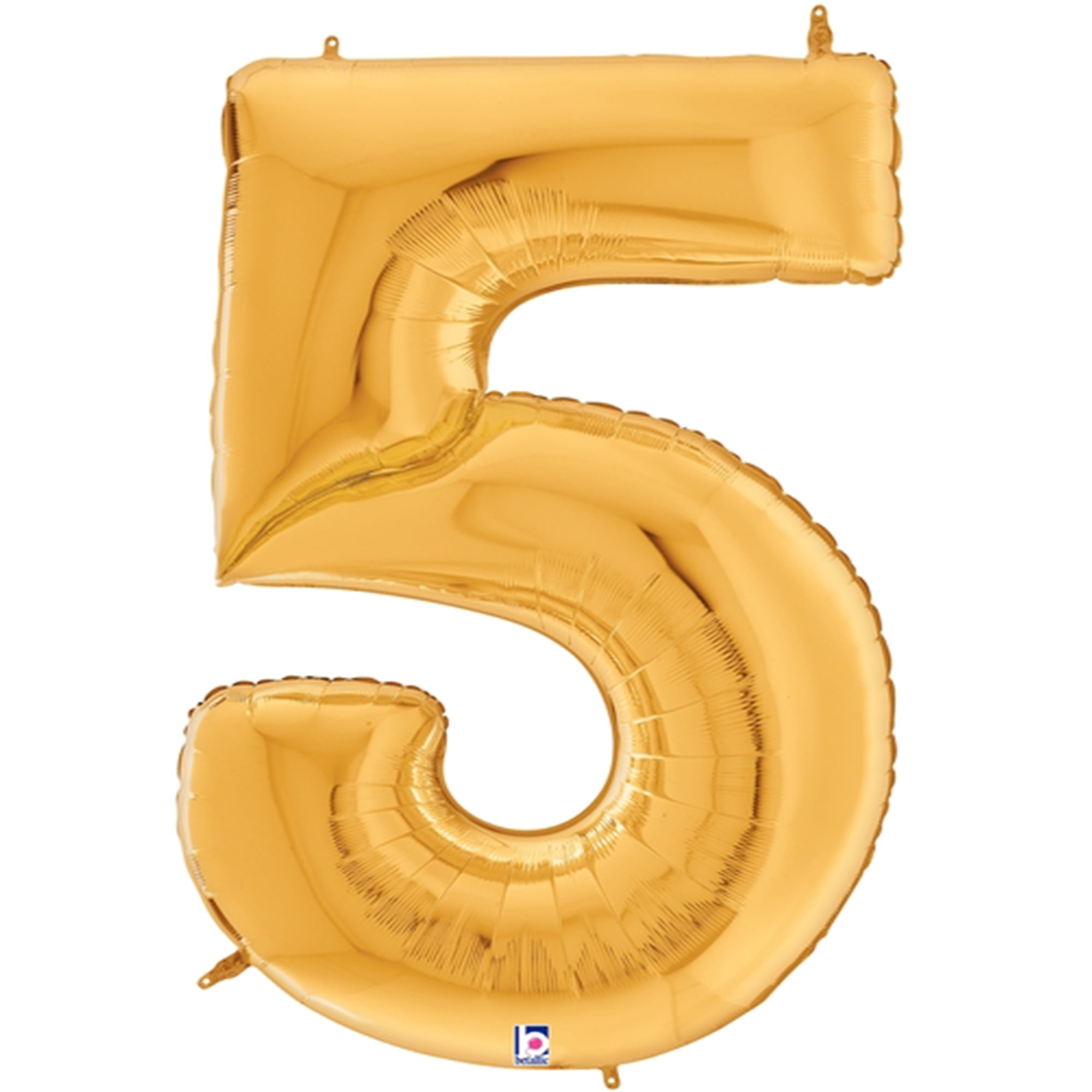 Gold Number 5 Gigaloon Giant Balloon 4 Ft Tall - Walmart.com