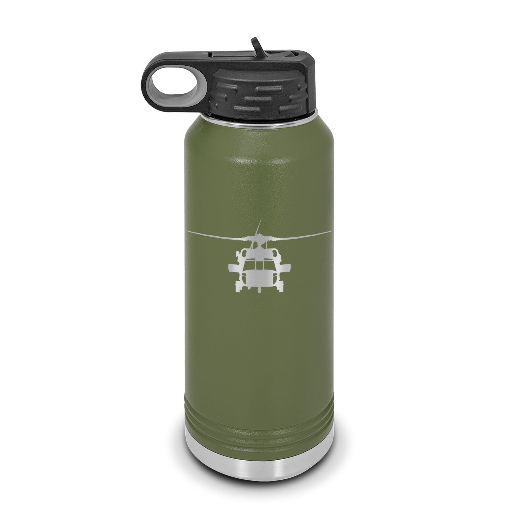 Mh 60s Knighthawk Water Bottle 32 Oz Laser Engraved W Flip Top