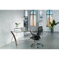 Realspace¬Æ Axley 55"W Glass Computer Desk, Cherry/Silver for Office ...