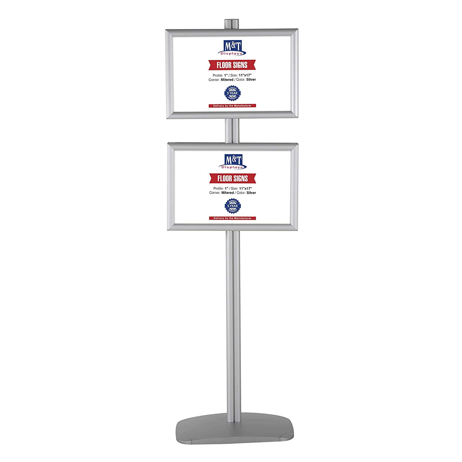M&T Displays Free Standing Display Advertising Stand with 4 x (11x17 ...