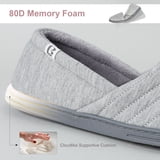 LB LongBay Women's Lightweight Cotton Slippers, Breathable Memory Foam ...