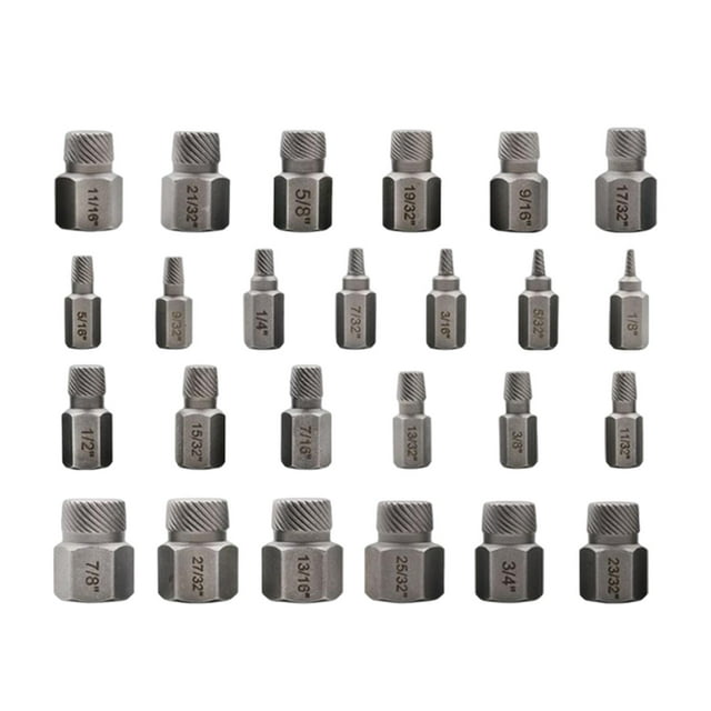 25x Screw Remover Tool Broken Bolt Extractor Stripped Bolts Remover for ...