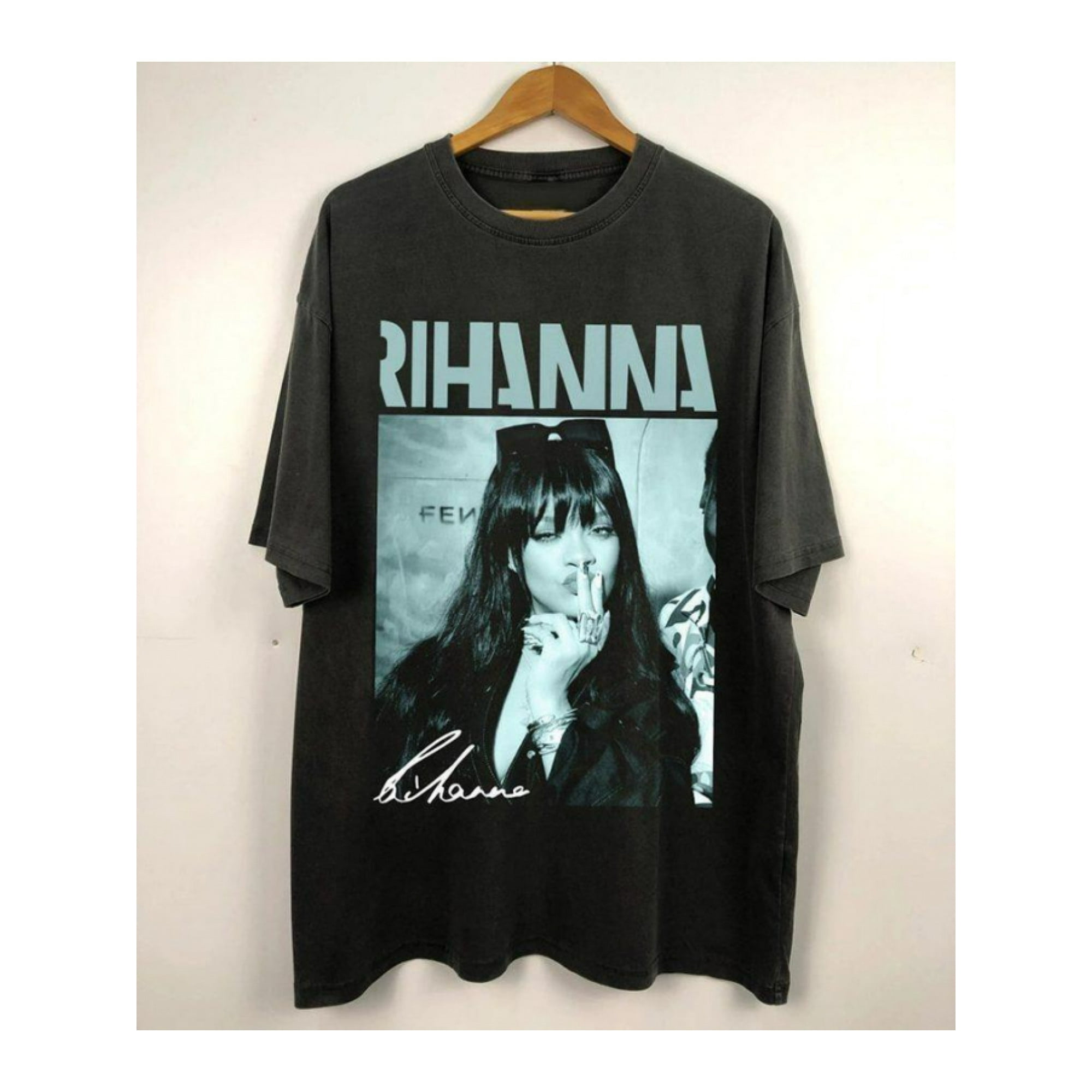 Click here for Yingd Rihanna Graphic Print Black Cotton T Shirt U... prices