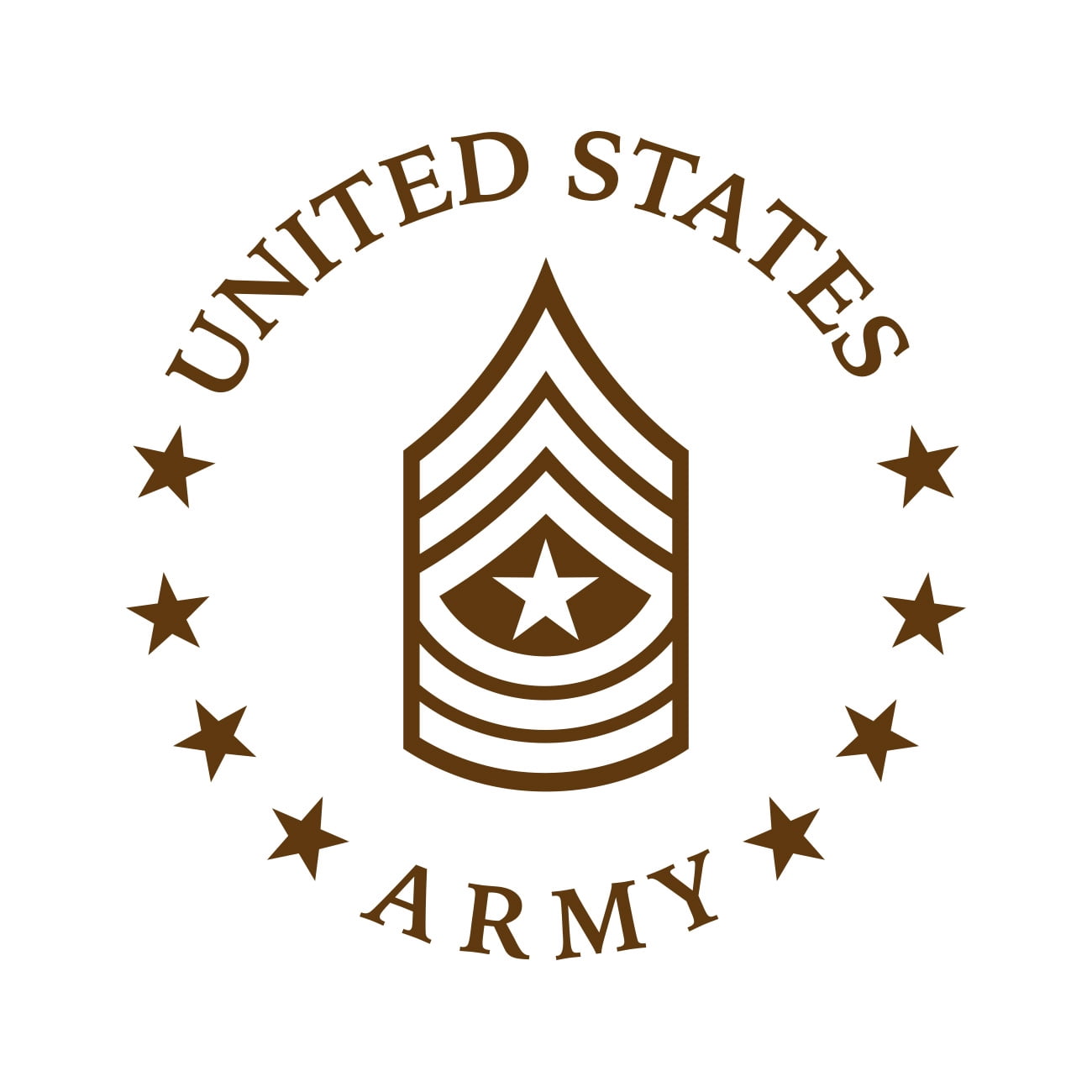 E-9 Sergeant Major US Army Rank Sticker Decal Die Cut - Self Adhesive Vinyl - Weatherproof ...