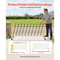 13FT Expandable Safety Barrier, Flexible with Locking Casters ...