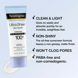Neutrogena Ultra Sheer Dry-Touch Water Resistant Sunscreen SPF 100+, 3 ...