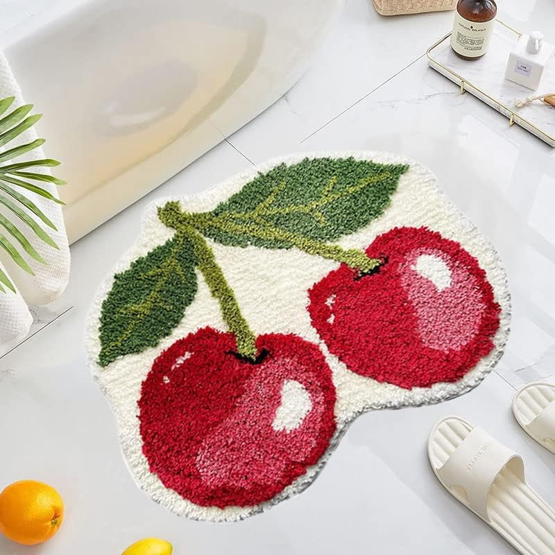 Click here for Jinswick Cute Cherry Bathroom Rug For Absorbent Ba... prices
