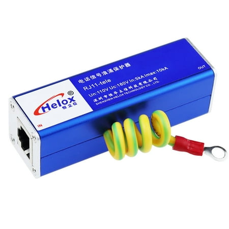 Teleph RJ11 Signal Surge Protector Thunder Arrester Protection Device ...