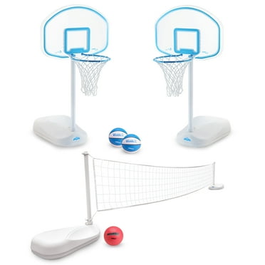 Dunn Rite PoolSport Stainless Combo: Portable Pool Volleyball Net ...