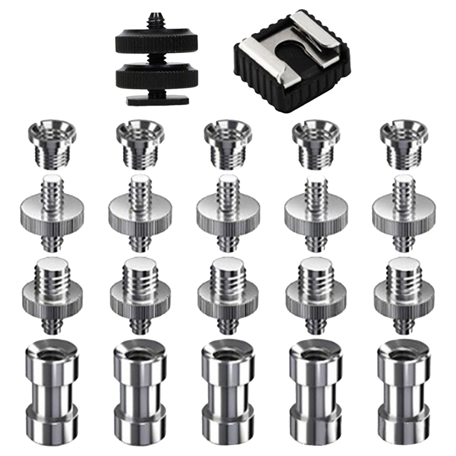 22 Pieces Camera Mount Screw Kit 4 Flash Shoe Mount Tripod Screw ...