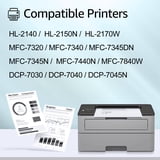 GREENCYCLE 1 Pack Compatible for Brother TN360 TN330 Black Toner ...
