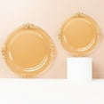 BalsaCircle 10 Transparent Gold Round 8" Disposable Plastic Salad ...