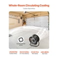 Floor Fan 14 Inch, High Velocity Industrial Fan 3 Speed, 2520 CFM, 360 ...