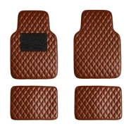 FH Group Diamond Pattern Floor Mats Leather For Car SUV Van Beige w ...