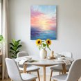 Colorful Sunset Canvas Wall Art for Living Room, Ocean Seagull Cloudy ...
