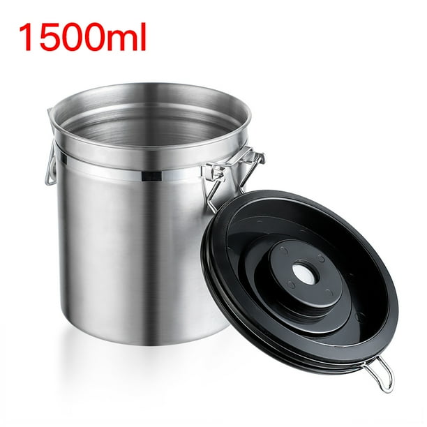 Electronicheart Coffee Powder Storage Can Stainless Steel Coffee Sealed ...