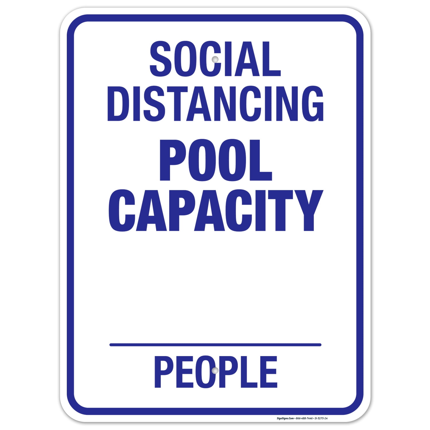 Social Distancing Pool Capacity Sign, - Walmart.com