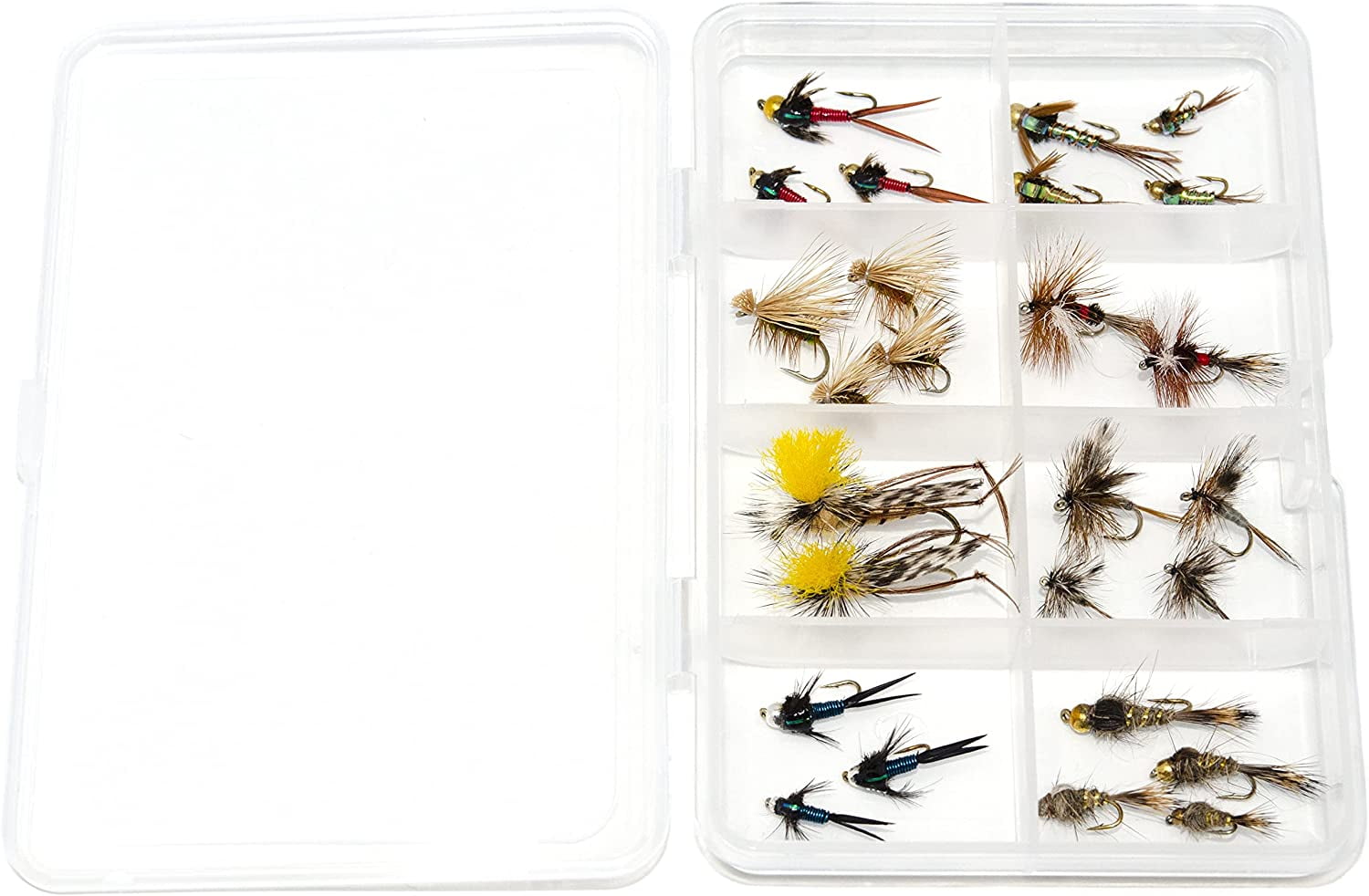 26 Essential Trout Fly Fishing Flies Assortment | Dry, Wet, Nymphs ...