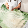 2026 New Collection Flannel Blanket Tropical Leaves Watercolor ...