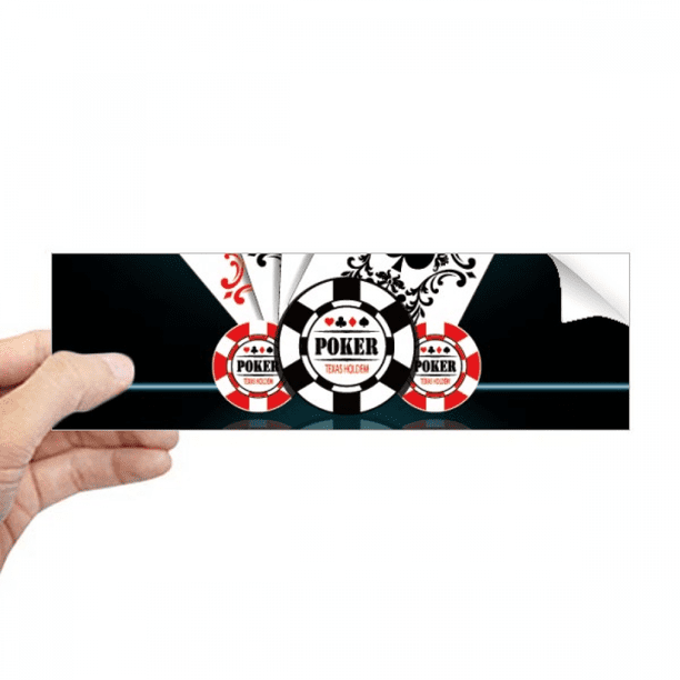 Chips Playing Cards Gambling Utensils Pattern Rectangle Bumper Sticker ...