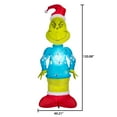 Airblown Inflatables Christmas Fuzzy Plush Grinch in Blue Sweater with ...
