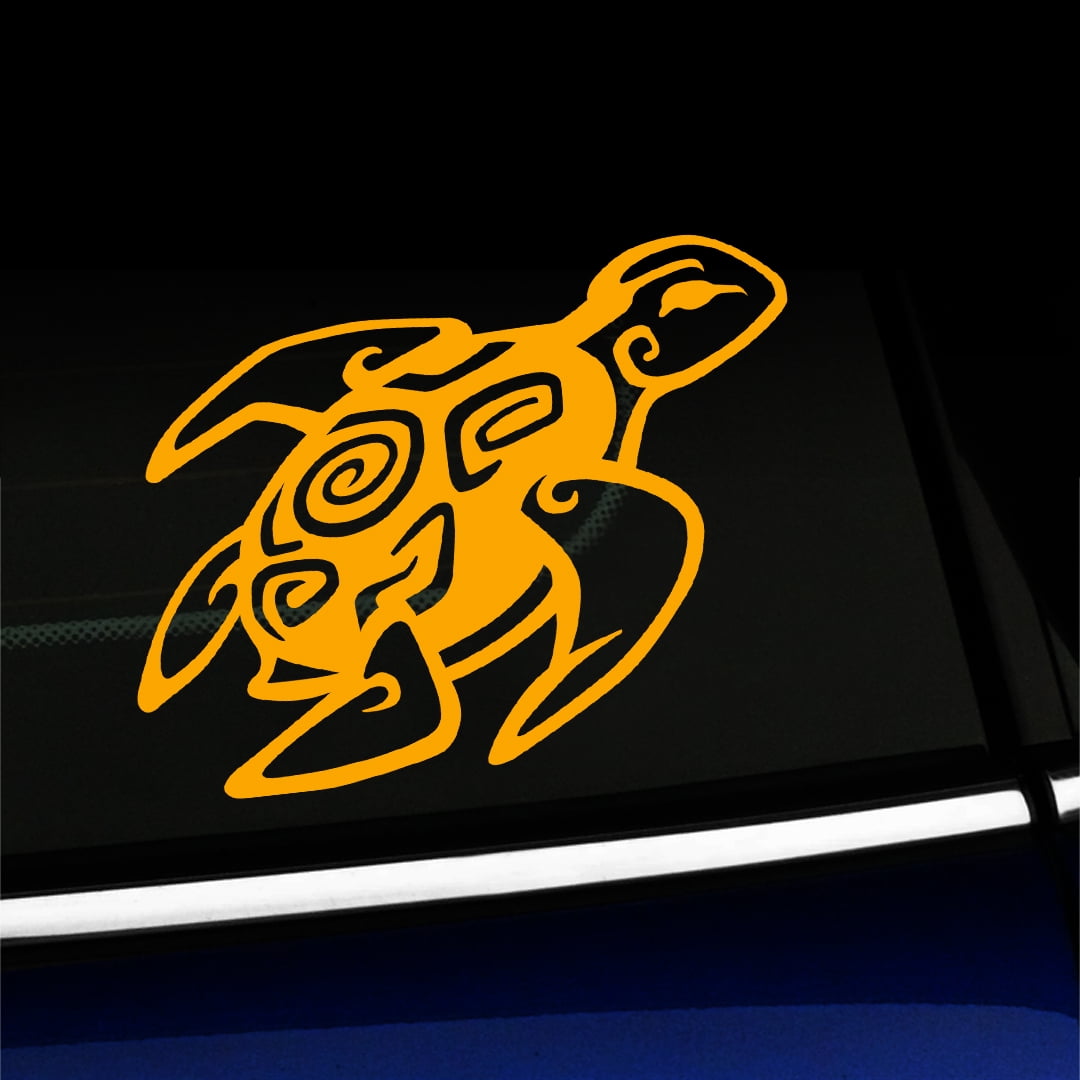 Sea Turtle - Vinyl Decal - Choose Color - [GOLDEN YELLOW] - Walmart.com