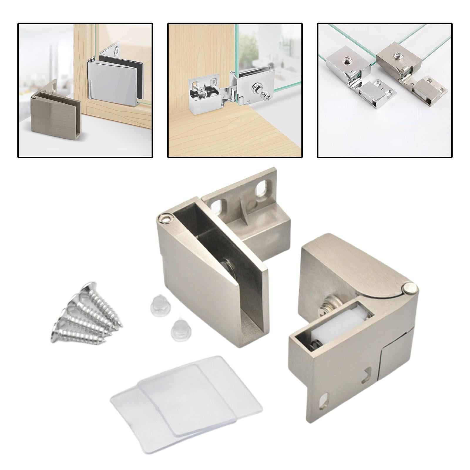 Glass Door Hinge, Cabinet Hinges, Heavy Duty Closer with Screws Clamp ...