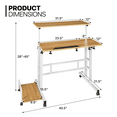 MoNiBloom Ergonomic Sit-Stand Desk, Adjustable Height, Rolling Laptop ...