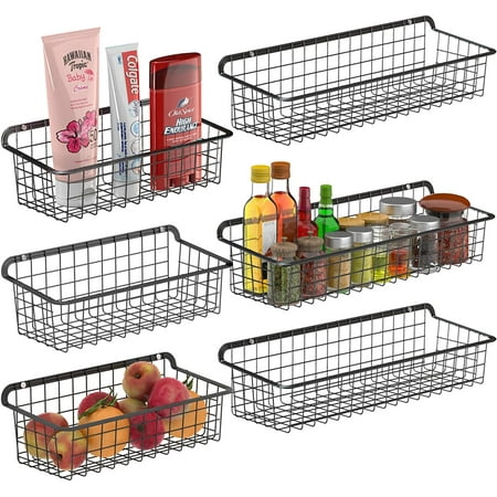 Wall Basket, Metal Wall Mounted Wire Baskets for Storage, Durable ...