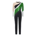 vastwit Girls Kids Metallic Bodysuit Color Block Gymnastics Leotard ...