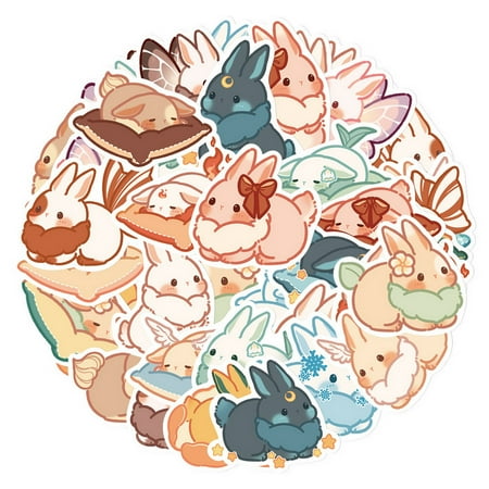 HEVIRGO 40Pcs/Set Cartoon Sticker Self-Adhesive Waterproof Heat ...