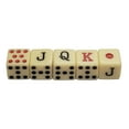 Cyber-Deals Set of 5 Spanish Poker Premium Dice (Bone Tone) Cubilete ...