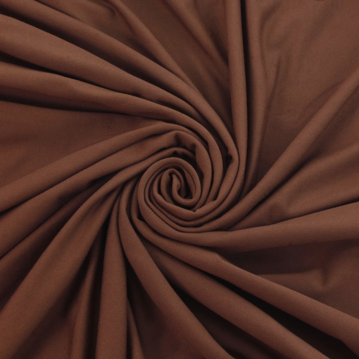 Solid DBP Fabric - Double Brushed Polyester 4 Way Stretch - Walnut ...