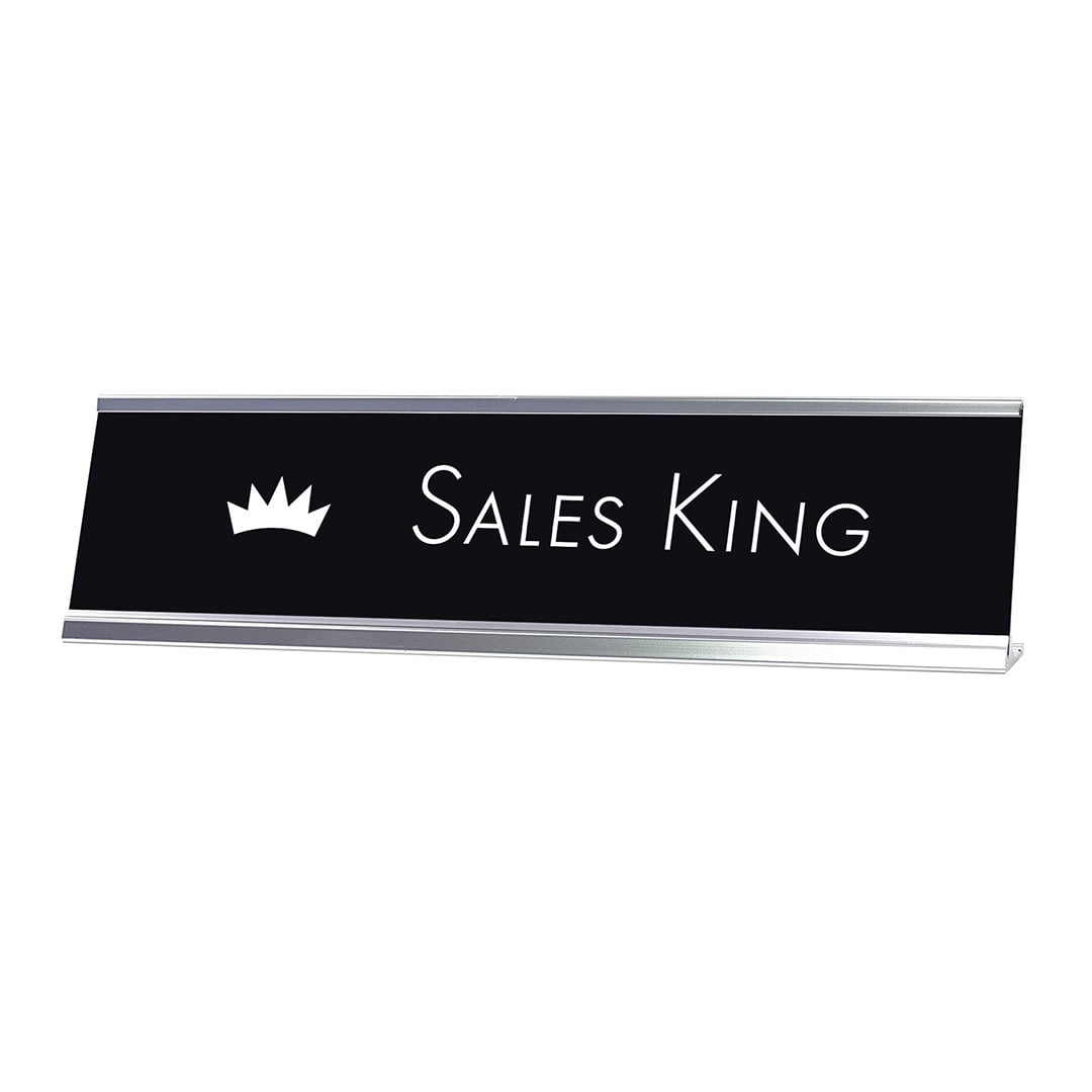 Signs ByLITA Sales King Desk Sign, novelty nameplate (2 x 8") - Walmart.com