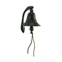 Vintage Old Iron Cowboy Western Dinner Triangle Calling Bell, Cast Iron ...