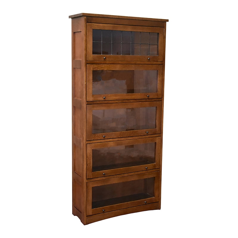 Crafters and Weavers Arts and Crafts 35.25" Wood Barrister Bookcase in ...
