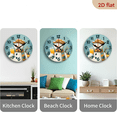 2D Flat 1pc 10Inch Wooden Snowman Orange Juice Theme Clock Silent, Wall ...