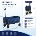 Blazezo Foldable Wagon Cart with Wheels, 220 lbs Heavy Duty Collapsible ...