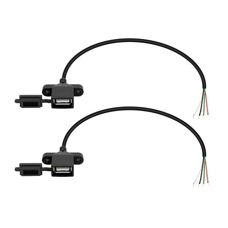 RIIEYOCA USB Female 4pin Bare Wire,USB 2.0 Power Data Cable with Dust ...