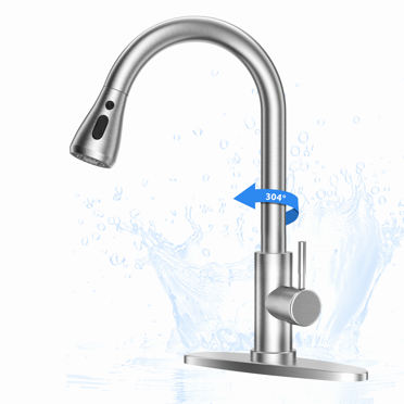 OakBrook Pacifica One Handle Kitchen Faucet with Pullout Sprayer ...