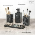 Bathroom Accessories Set, 4-Piece Marble Pattern with Soap Dispenser ...