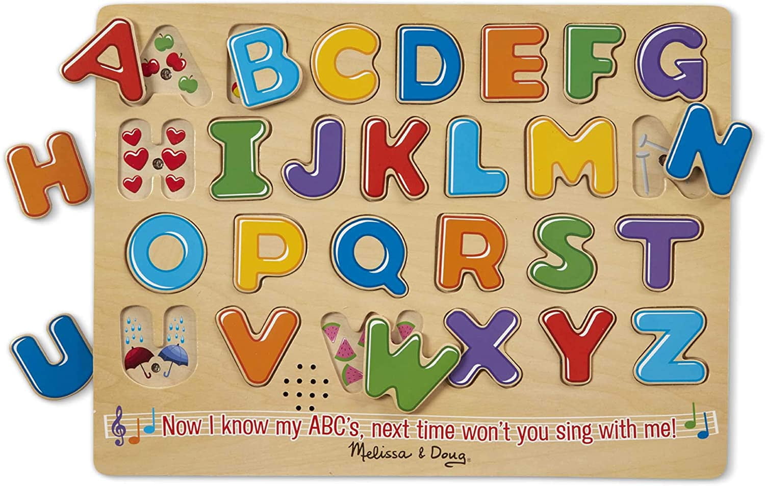 Rompecabezas de Alfabeto con Sonido Melissa & Doug de 26 piezas Madera ...