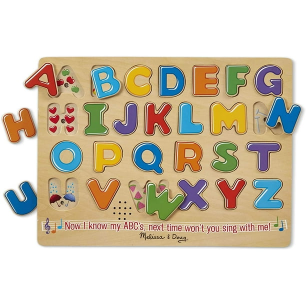 Rompecabezas de Alfabeto con Sonido Melissa & Doug de 26 piezas Madera ...