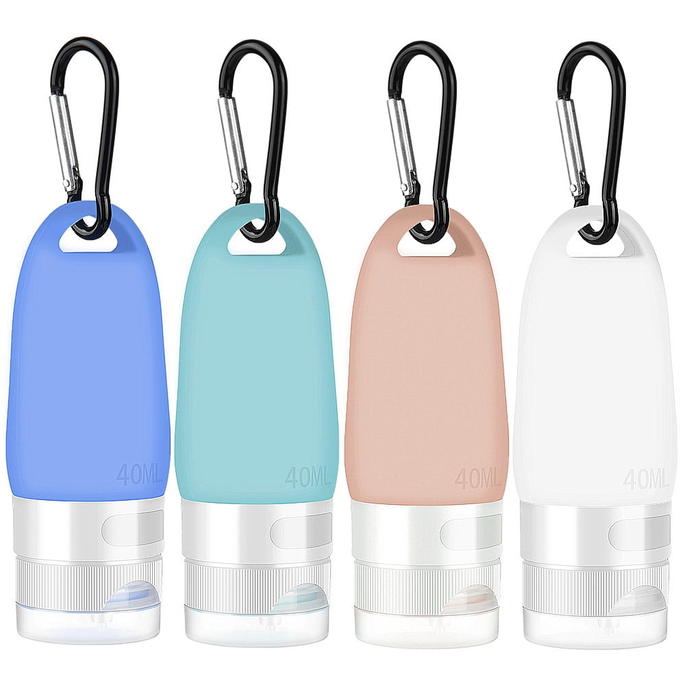 Onever Silicone Travel Bottle With Carabiner Hook Refillable Reusable ...