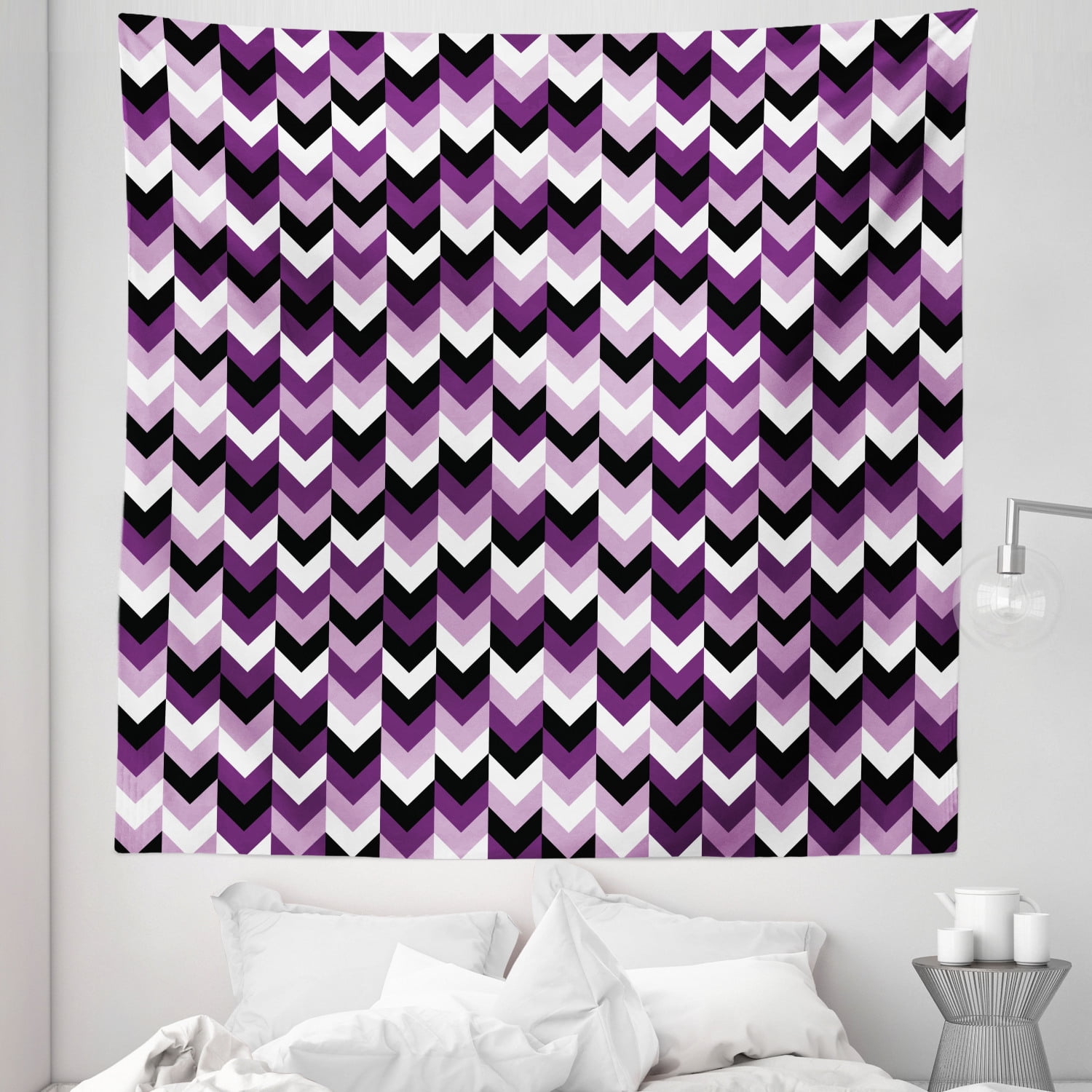 Purple And Black Chevron Wallpaper