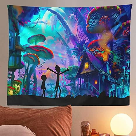Click here for Jinsinto 150x100cm Trippy Mushroom Tapestry Wall H... prices