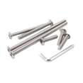 BDKWID-12-Pack M6x90mm Flat Allen Bolt Joint Connecting Bolts Screws ...