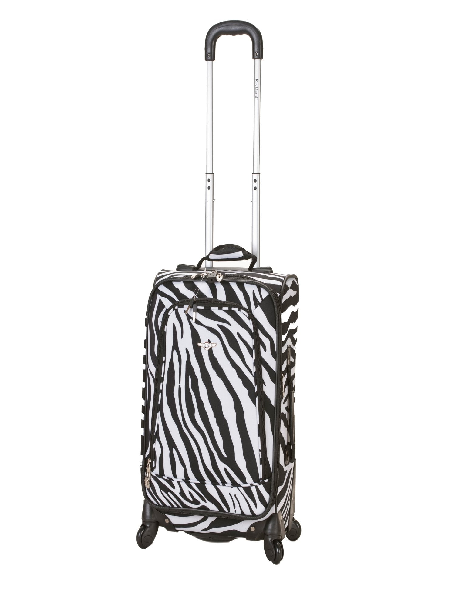 Rockland Luggage 20" Spinner Carry-On Suitcase, Zebra - Walmart.com