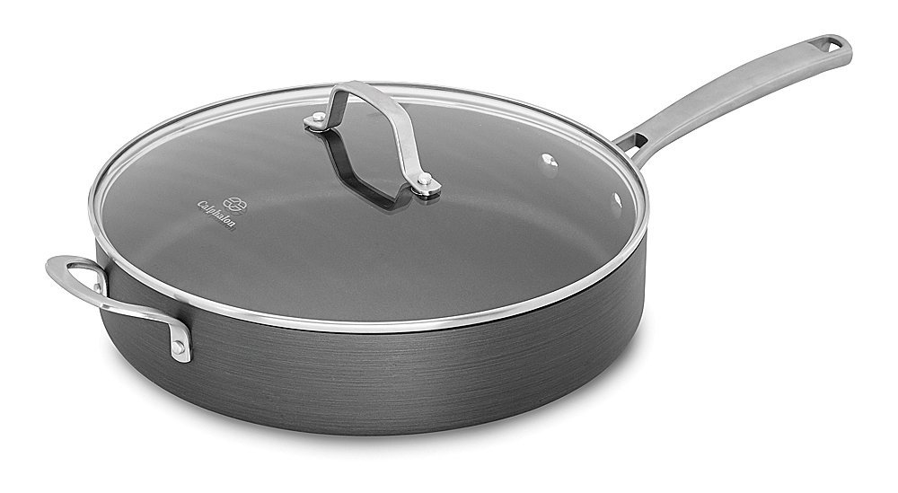 Calphalon Classic Nonstick Saute Pan With Cover 5 Quart Grey Calphalon Classic Nonstick Saute Pan With Cover 5 Quart Grey
