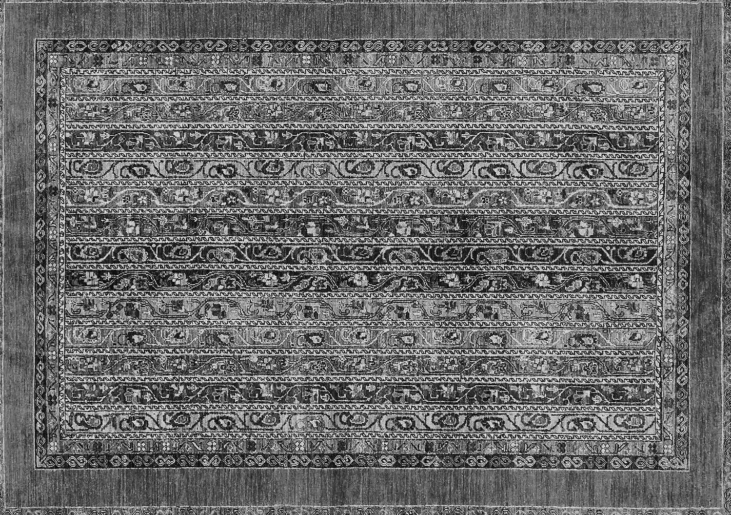 Ahgly Company Indoor Rectangle Abstract Gray Modern Area Rugs, 2' x 3 ...